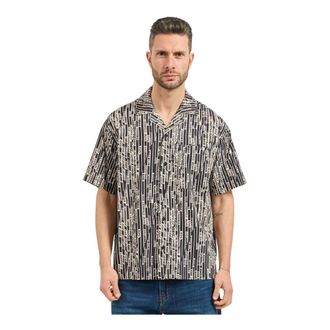Karl Lagerfeld Homme, Chemises, Multicolore, Taille: M All Over Printed Short Sleeve Shirt
