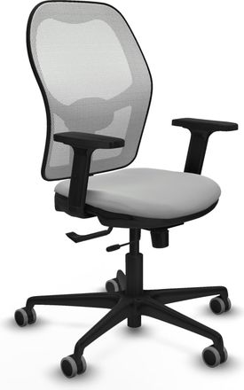 Piqueras y Crespo B&uuml;rostuhl aus Kunstleder mit 2D-Armlehnen, h&ouml;henverstellbare Lendenwirbelst&uuml;tze, ausgestattet mit Syncro/Traslack und eingespritztem Schaum, mit Rolle