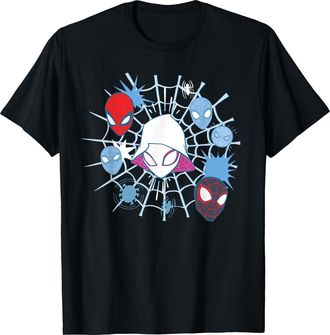 MARVEL Ghost-Spider Team Spidey Big Face Collage T-Shirt