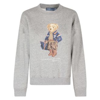 Polo Ralph Lauren Flight Suit Bear Sweatshirt - - Sweatshirts & Hoodies - Damen - Grau - XS
