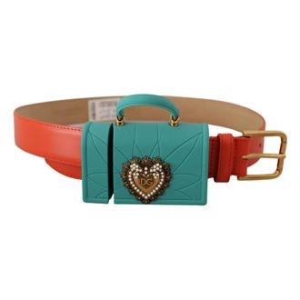 Dolce & Gabbana Devotion Heart Micro Bag Kopfh&ouml;rer G&uuml;rtel - - Accessories - Damen - Orange - ONE SIZE
