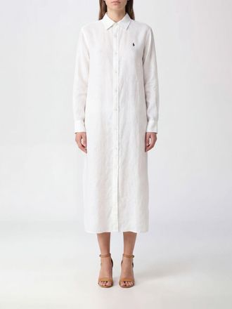 Polo Ralph Lauren Robe Femme couleur Blanc