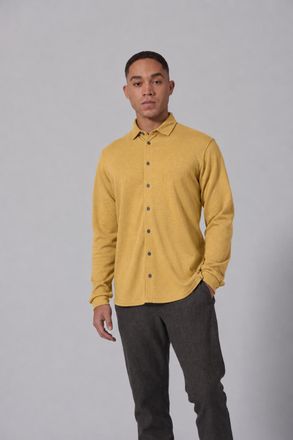 Hempage Hempage Herren vegan Hemd Slub Jersey Dijon Gelb