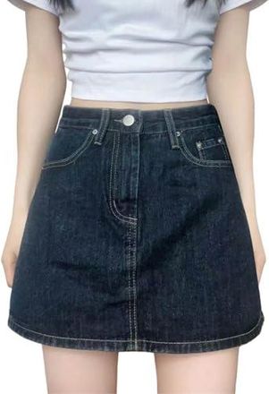 Generic Jupe Hiver Femme, Jupe Courte Femme Carnaval Ligne A Taille Haute Unie Décontracté pour Idéale Au Quotidien Printemps été Automne Polyvalente Conforta