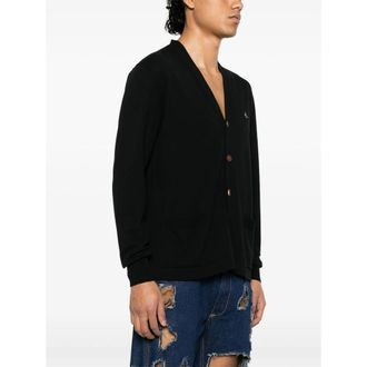 Vivienne Westwood Orb Logo Embroidered Cardigan - Black