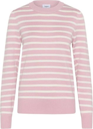 Saint Tropez Femme, Pulls, Rose, Taille: 46 FR Pull à Rayures Pink Nectar/Ice Mel Stripe