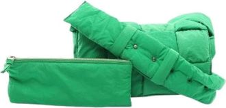 Bottega Veneta Pre-owned Padded Tech Cassette Nylon Shoulder Bag - Femme - Pre-owned - Vert - Taille: ONE Size