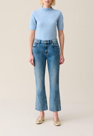 Claudie Pierlot Jean Louis flare denim clair
