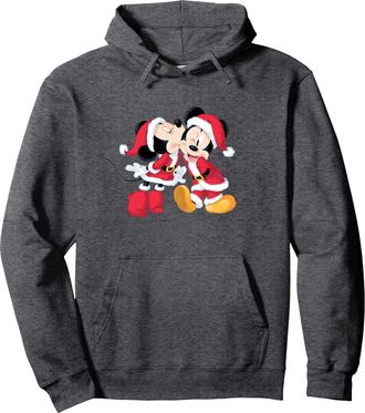 Disney Santa Mickey und Minnie Mouse Holiday Pullover Hoodie