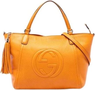 Gucci Pre-owned Cuir sacs-gucci - Femme - Pre-owned - Jaune - Taille: ONE Size