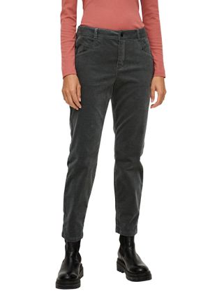 s.Oliver Damen Cord-Hose, Relaxed Fit Green, 40