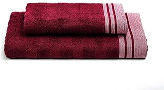 Caleffi 2-teiliges Handtuchset 100% Baumwolle Frottee - 1 Handtuch 50x100 cm + 1 G&auml;stetuch 40x60 cm, Weich & Saugf&auml;hig