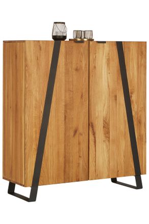 Landscape Kommode, Eiche, Holz, Wildeiche, teilmassiv,massiv, 4 Fächer, 115x126.5x43 cm, Beimöbel erhältlich, stehend, Wohnzimmer, Kommoden &