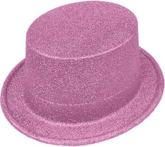 Generic Chapeau de cowboy &agrave; paillettes pour homme et femme - Brillant - Costume de Venise - Accessoire de d&eacute;coration pour bal de fin dann&eacute;e (rose, taille uniq