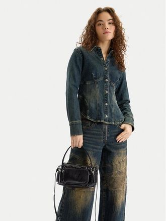 Calvin Klein Handtasche Pocket Shiny Nylon Small Bag LV04F3405G Schwarz