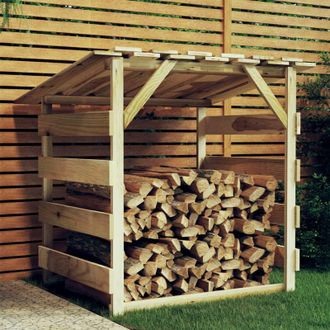 tidyard Kaminholzregal Aussen Brennholzregal Holzunterstand Holzlager Holzregal Kaminholz Unterstand Garten Brennholzlager Pergola mit Dach 100x90x100 cm Impr
