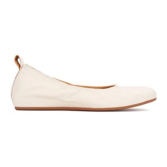 Kazar Kazar Off-White Ballerinas mit goldenem Monogramm - - Shoes - Damen - Wei&szlig; - 41 EU