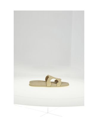 Celine Womens Slide Triomphe 10 Beige Sandal