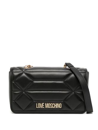 Love Moschino sac port&eacute; &eacute;paule Kaleidoscope &agrave; design matelass&eacute; - Noir