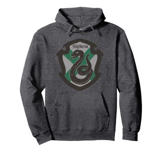 Harry Potter Slytherin Crest Flat Pullover Hoodie