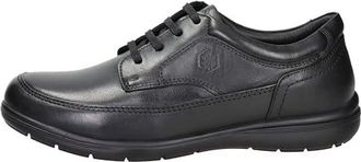 Lumberjack Lumberjack Chaussures Homme Derby en Cuir Noir, Semelle Extractable, 16649, Noir, 45 EU