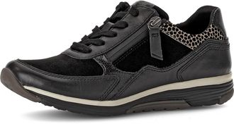 Gabor Damen Low-Top Sneaker, Frauen Sneaker,Respira,robust,rustikal,sensitiv,stabil,trage-Komfort,Tritt-fest,vegan,schwarz Kombi,44 EU / 9.5 UK