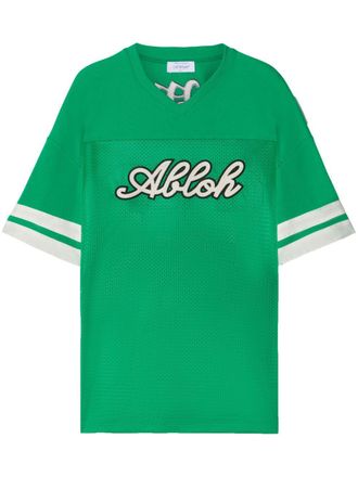 Off-white t-shirt en mesh imprim&eacute; - Vert