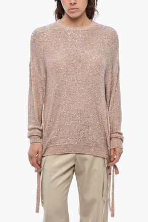 Stella McCartney Rundhalstop Mit Pailletten Und Seitlichen Schn&uuml;rungen Stella McCartney