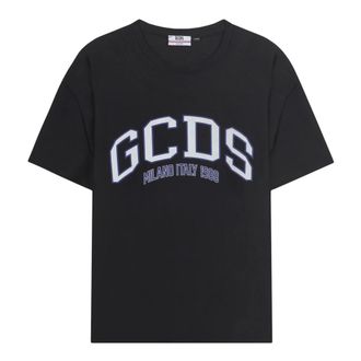 GCDS Gcds, Homme, Tops, Noir, Taille: L T-shirt Logo Lounge