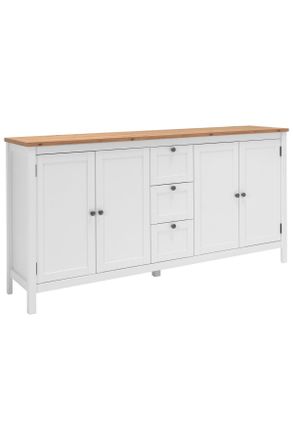 MID.YOU Mid.you Sideboard, Wei&szlig;, Holzwerkstoff, 2 F&auml;cher, 3 Schubladen, 180x90x40 cm, Wohnzimmer, Kommoden & Sideboards, Sideboards