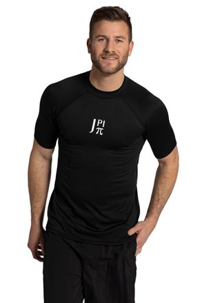JP1880 Herren Halbarm, Stehkragen, Schwimmshirt, UV-Schutz, Schwarz, 6XL EU