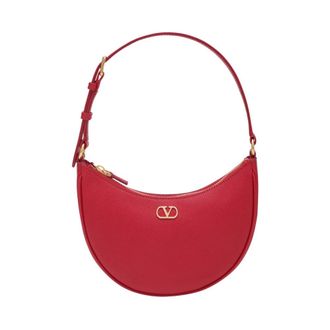 Valentino Garavani VLogo Signature Mini Hobo - - Bags - Damen - Rot - ONE SIZE
