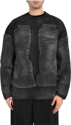 Paura Homme, Tops, Noir, Taille: XL Crew Neck Long Sleeve Top