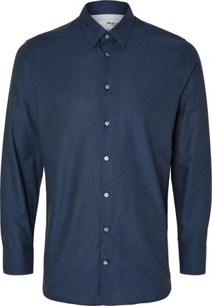 Selected SELETED HOMME Herren SLHSLIMSOHO-Detail Shirt LS NOOS Hemd, Navy Blazer, XL