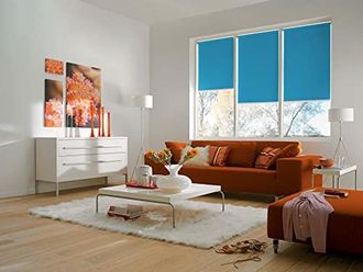 Sunlines Sunlines Smart Style Elektrisches Rollo, Polyester, Capriblau, 180 x 180 cm