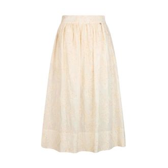 Liu Jo Femme, Jupes, Beige, Taille: 40 FR Natural Flower Sequi Midi Skirt