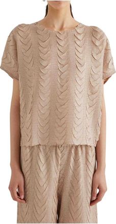 Meimeij Femme, Blouses et Chemises, Beige, Taille: 38 FR 435 Sheer Blusa