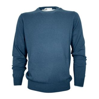Cashmere Company Maglia Girocollo - - Knitwear - Herren - Blau - 2XL