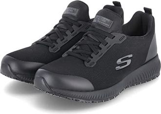 Skechers Squad Sr Chaussures De Travail Femme Black Flat Knit 39.5 EU