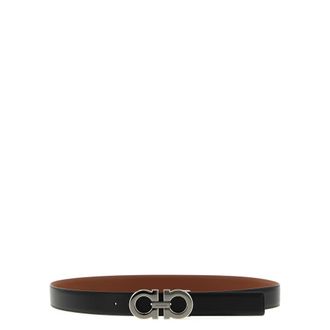 Ferragamo Homme, Accessoires, Multicolore, Taille: 110 CM Ceinture R&eacute;versible en Cuir Lisse