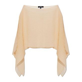 Balmain Poncho de plage en soie - Femme - Maillots de bain - Beige - Taille: 38/40 FR