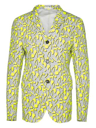 Jil Sander blazer &agrave; imprim&eacute; g&eacute;om&eacute;trique - Jaune