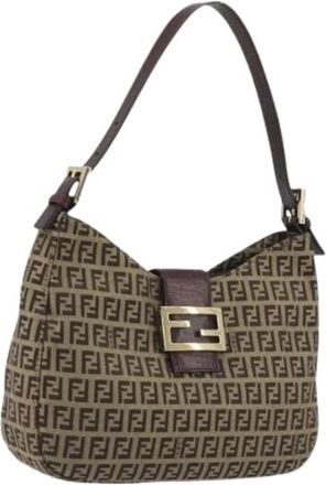 Fendi Sac &agrave; main Pre-owned Zucchino Canvas - Femme - Pre-owned - Brun - Taille: ONE Size