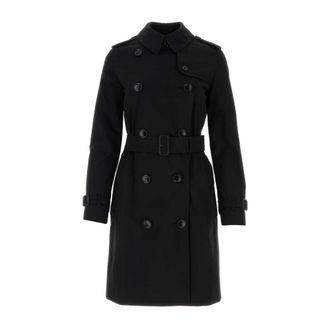 Burberry Femme, Manteaux, Noir, Taille: 42 FR Heritage Kensington Trench Coat