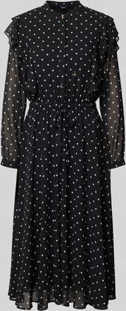 Joop Midikleid im Allover-Look mit Bindeg&uuml;rtel