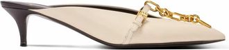 Balmain Sync Leder Mules - - Shoes - Damen - Beige - 36 EU