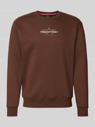 Alpha Industries Regular Fit Sweatshirt aus Baumwoll-Mix mit Label-Detail