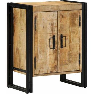 vidaXL Vidaxl - Meuble &agrave; Chaussures avec &eacute;tag&egrave;re Noir Bois de manguier massif
