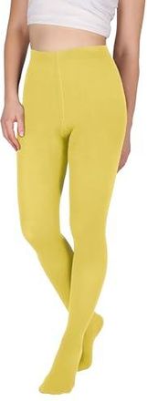 Sesto Senso Collants Femme Jaune Opaque Lisse Microfibre 80 DEN 4 L Jaune