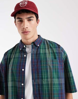 Levi's chemise ample l&eacute;g&egrave;re &agrave; carreaux multicolore-Vert